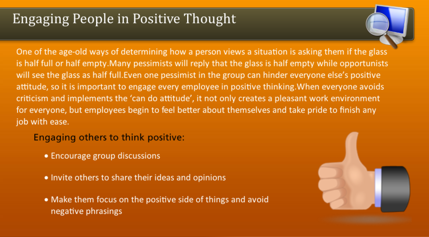 Engaging People in Positive Thought - FreshSkills