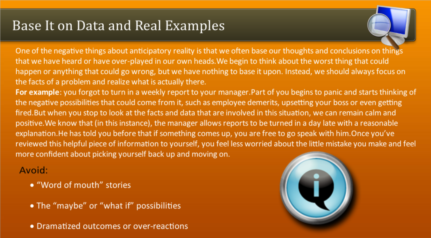 Base It on Data and Real Examples - FreshSkills