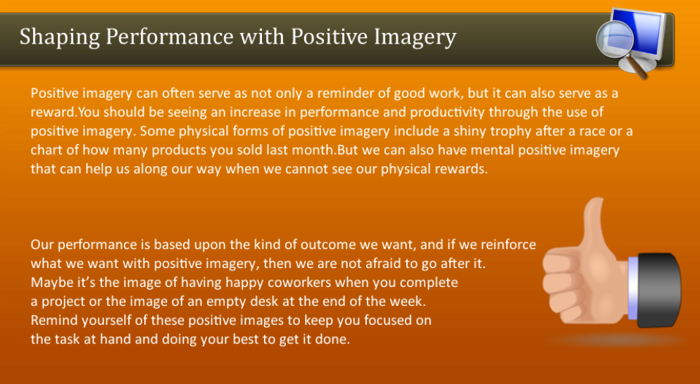 Shaping Performance with Positive Imagery - FreshSkills