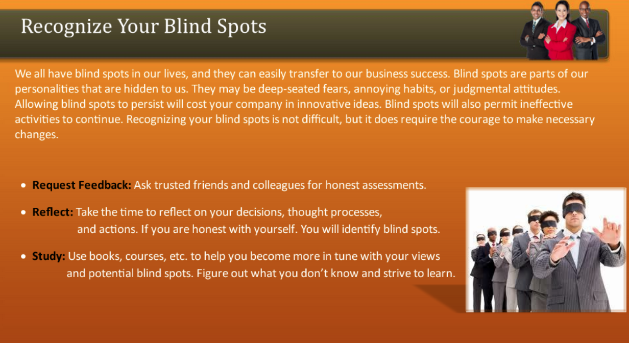 Recognize Your Blind Spots - FreshSkills