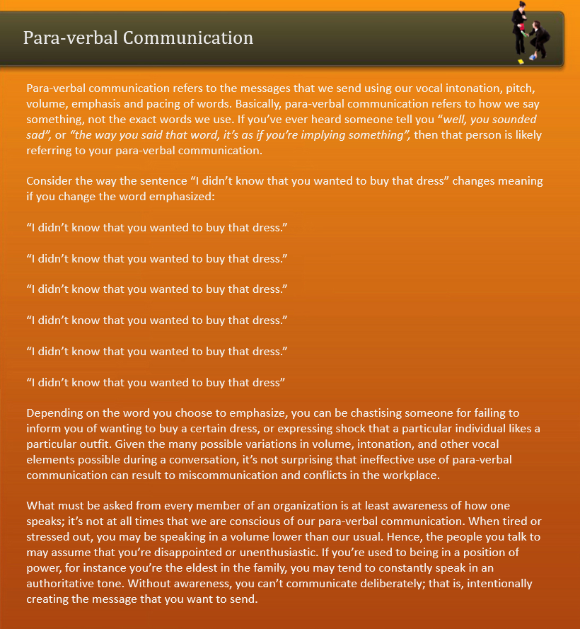 Para-verbal Communication - FreshSkills