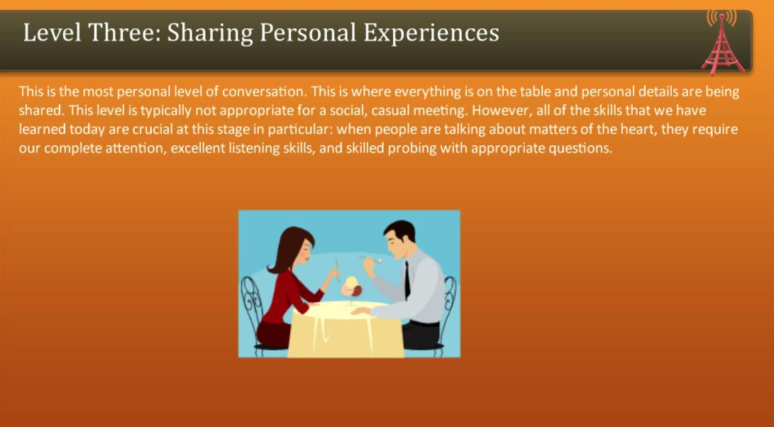 Level Three-Sharing Personal Experiences - FreshSkills