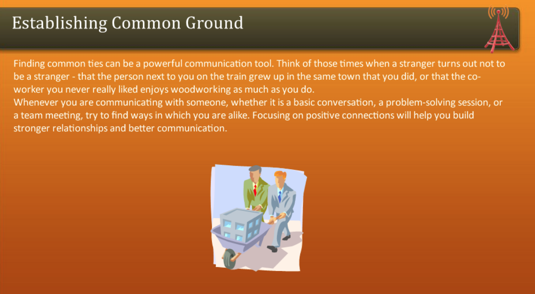 Establishing Common Ground - FreshSkills
