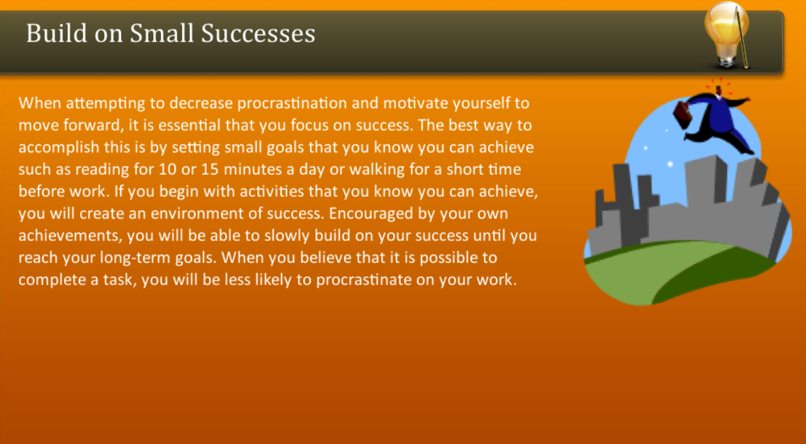 Build on Small Successes - FreshSkills