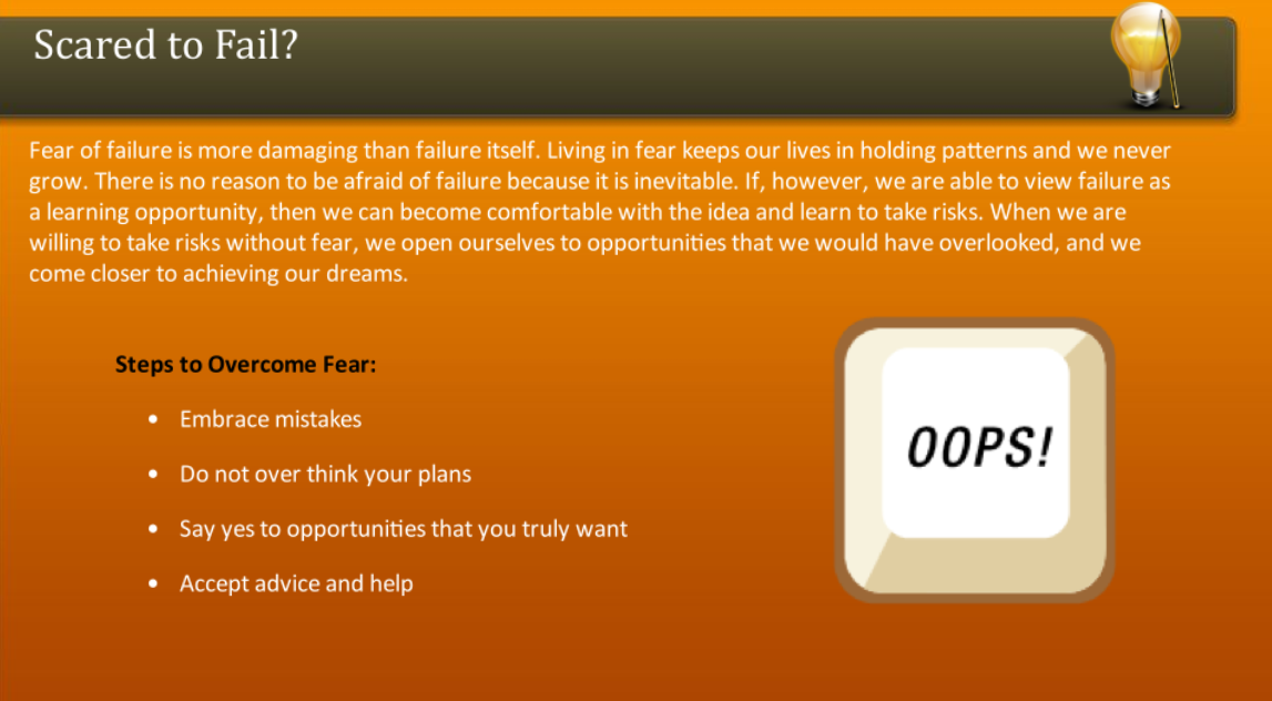 Scared to Fail - FreshSkills