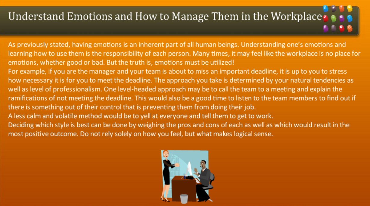 Understand Emotions and How to Manage Them in the Workplace - FreshSkills