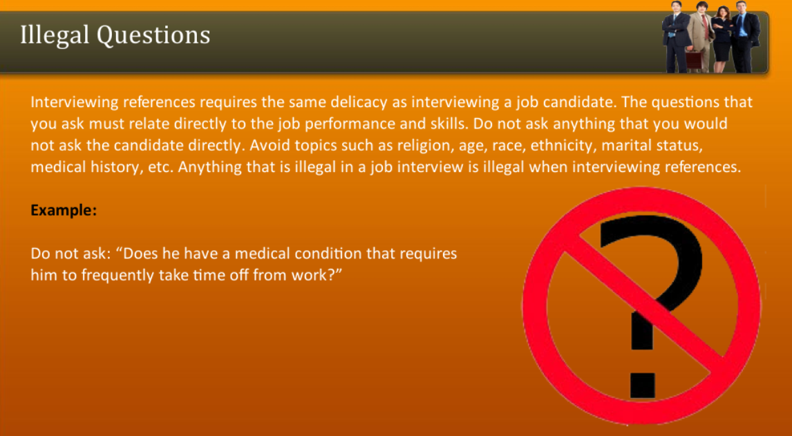 Illegal Questions - FreshSkills