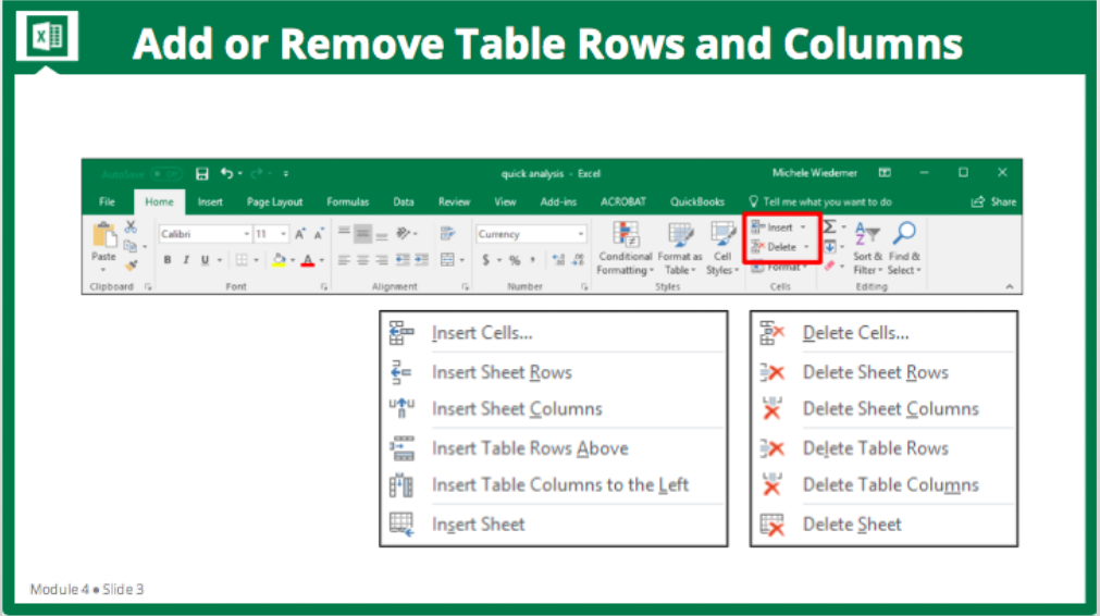 Add or Remove Table Rows and Columns - FreshSkills
