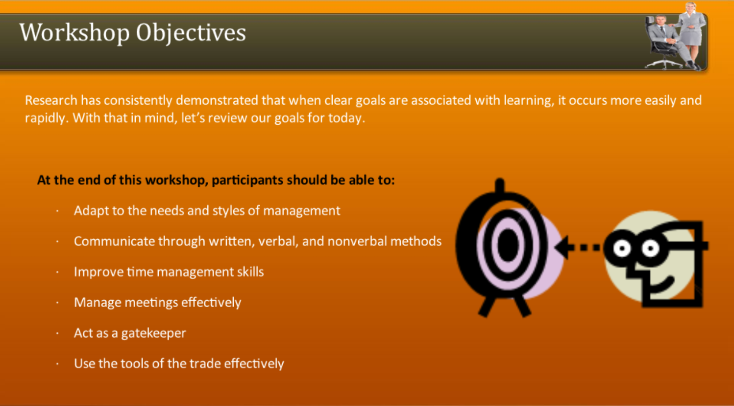 Workshop Objectives Executive and Personal Assistants - FreshSkills