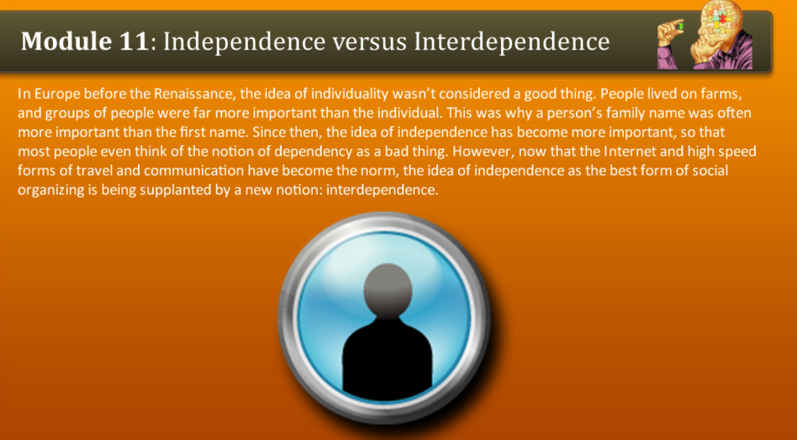 Independence versus Interdependence - FreshSkills