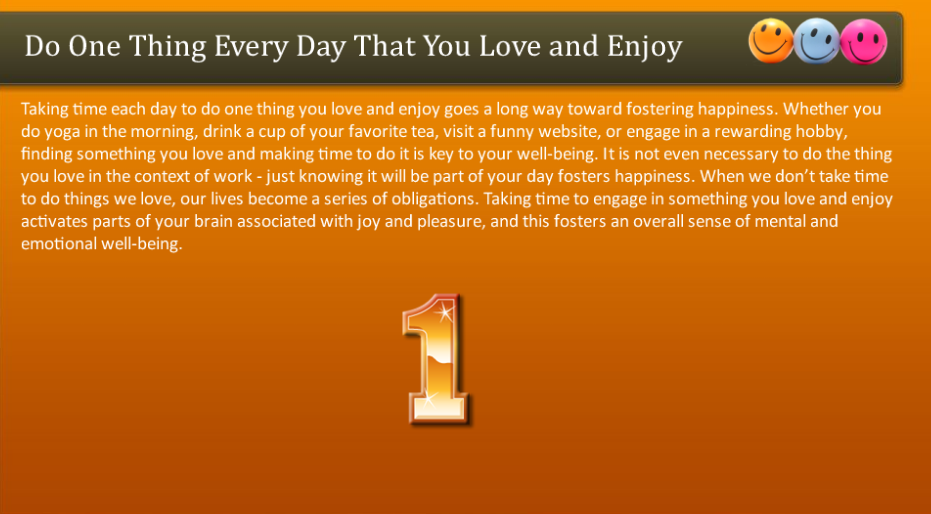 Do One Thing Every Day That You Love and Enjoy - FreshSkills