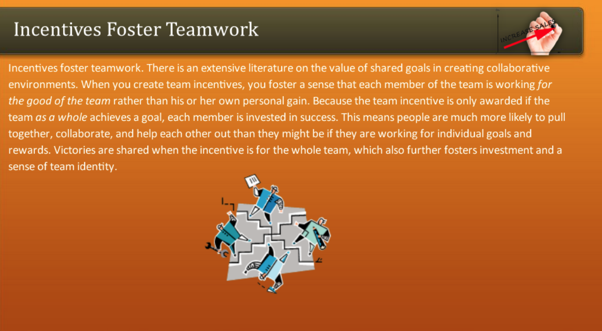 Incentives Foster Teamwork - FreshSkills