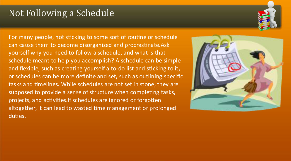 Not Following a Schedule - FreshSkills