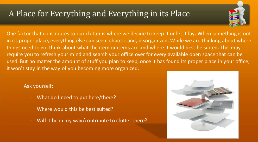 A Place for Everything and Everything in its Place - FreshSkills