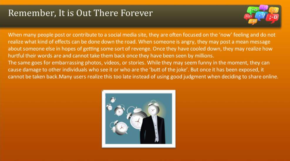 Remember, It is Out There Forever - FreshSkills