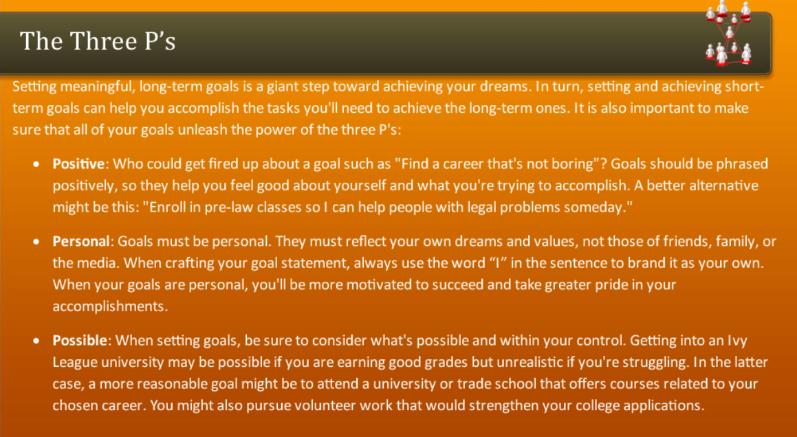 The Three P’s - FreshSkills