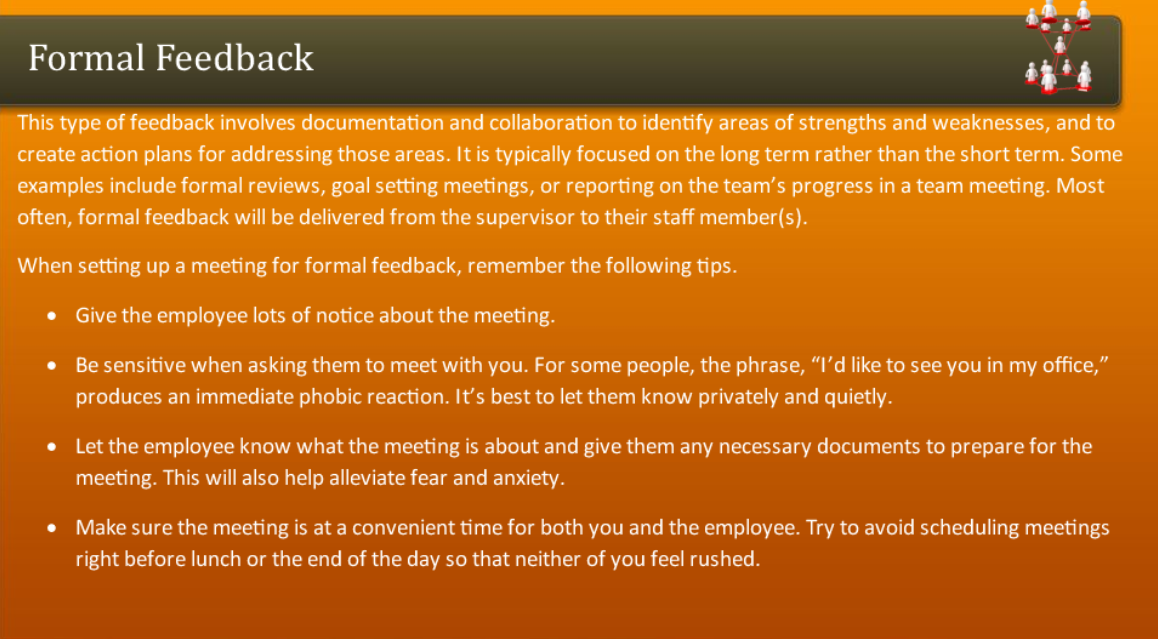 Formal Feedback - FreshSkills