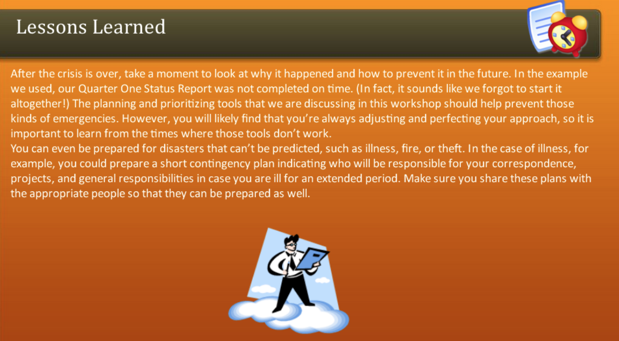 Lessons Learned - FreshSkills