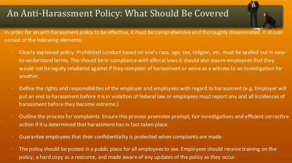 An Anti-Harassment Policy What Should Be Covered - FreshSkills